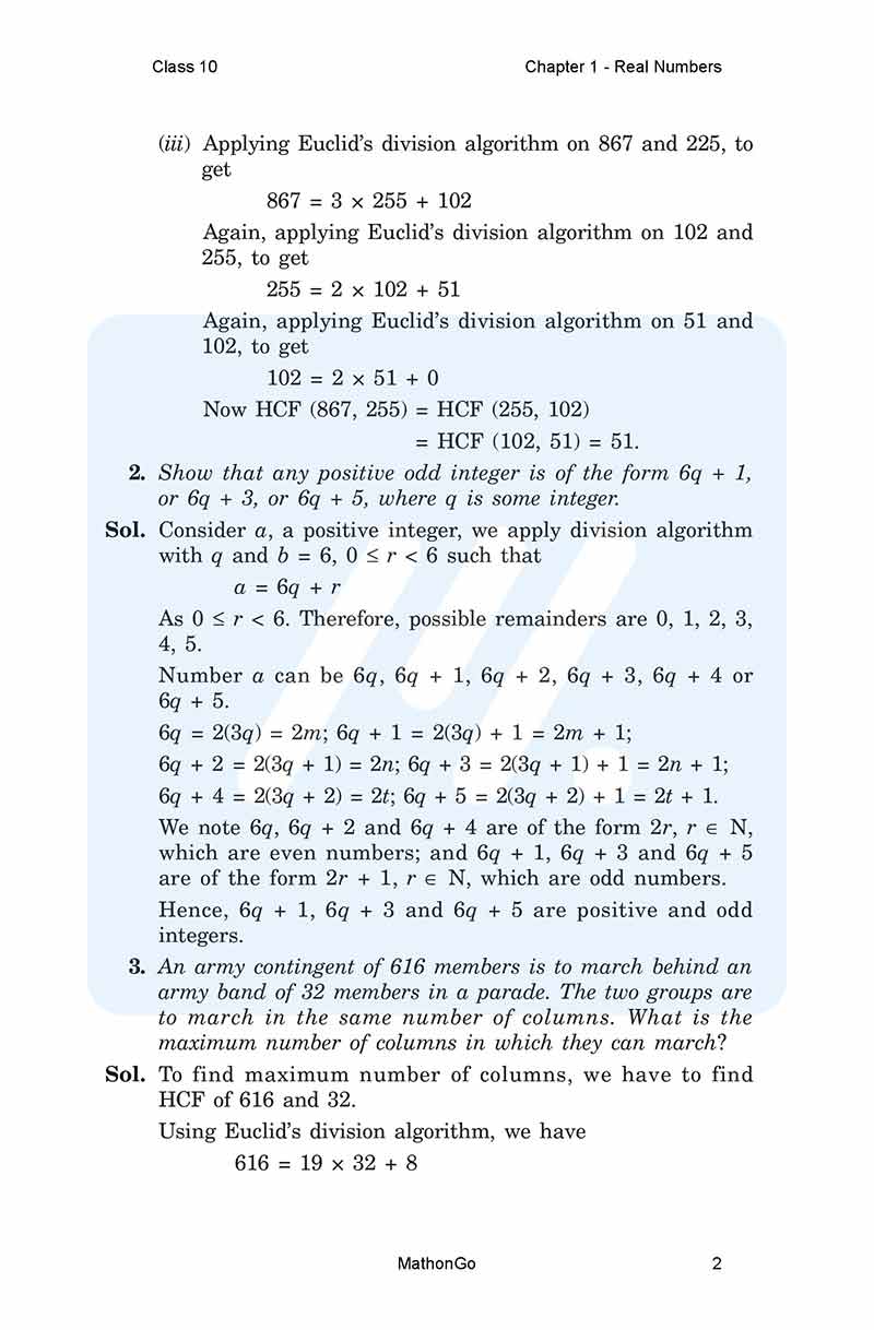 NCERT Solutions for Class 10 Maths Chapter 1 – Real Numbers – MathonGo