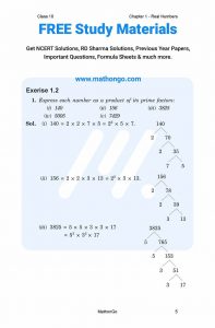 NCERT Solutions for Class 10 Maths Chapter 1 Exercise 1.2 – MathonGo