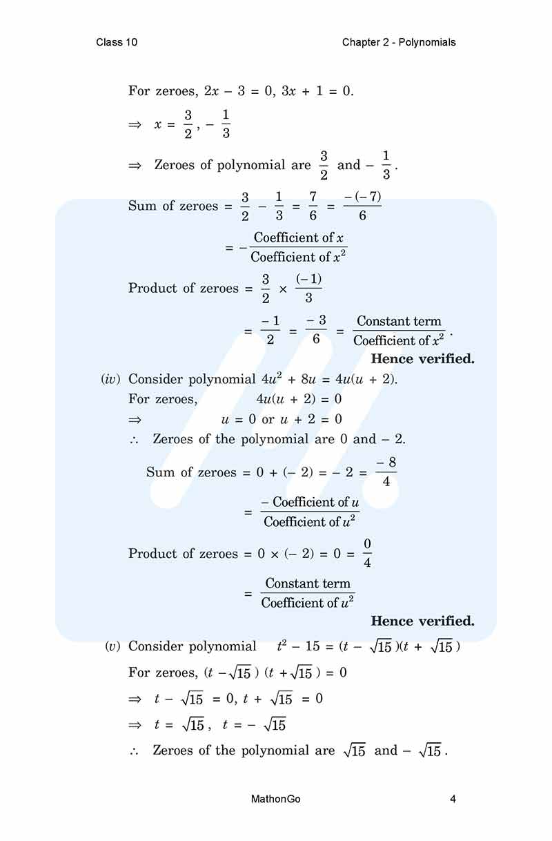 NCERT Solutions for Class 10 Maths Chapter 2 Exercise 2.2 – MathonGo