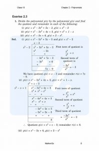 NCERT Solutions for Class 10 Maths Chapter 2 – Polynomials – MathonGo