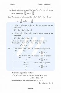 NCERT Solutions for Class 10 Maths Chapter 2 – Polynomials – MathonGo