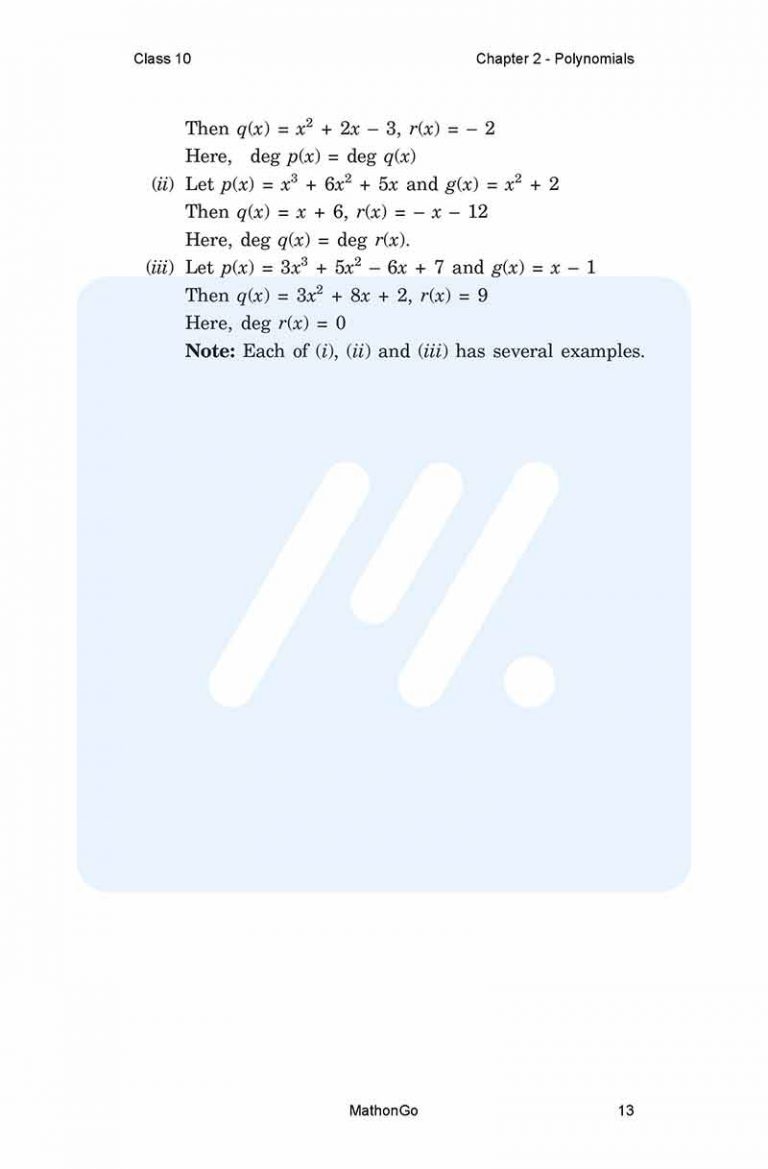 NCERT Solutions for Class 10 Maths Chapter 2 Exercise 2.3 – MathonGo