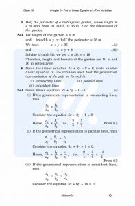 NCERT Solutions for Class 10 Maths Chapter 3 – Pair of Linear Equations ...