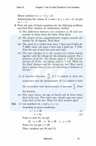 NCERT Solutions for Class 10 Maths Chapter 3 – Pair of Linear Equations ...
