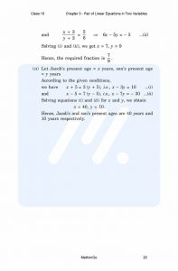 NCERT Solutions for Class 10 Maths Chapter 3 – Pair of Linear Equations ...