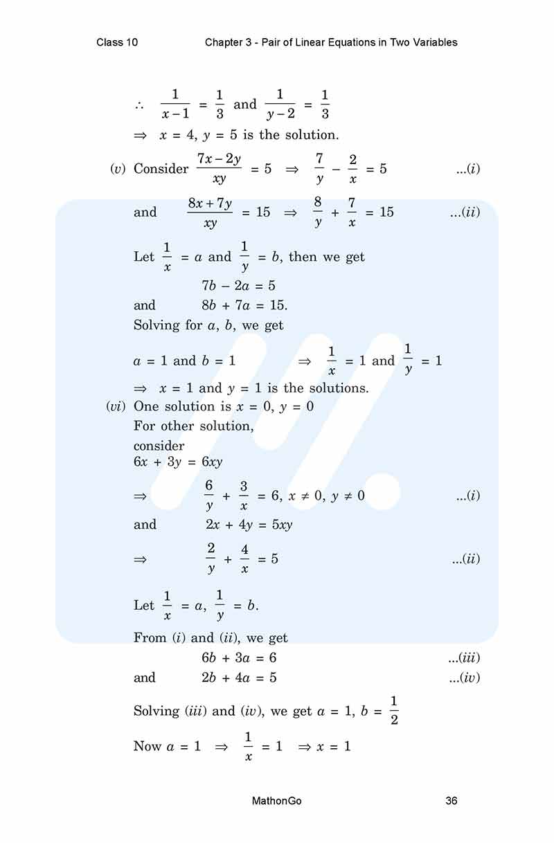 NCERT Solutions for Class 10 Maths Chapter 3 Exercise 3.6 – MathonGo