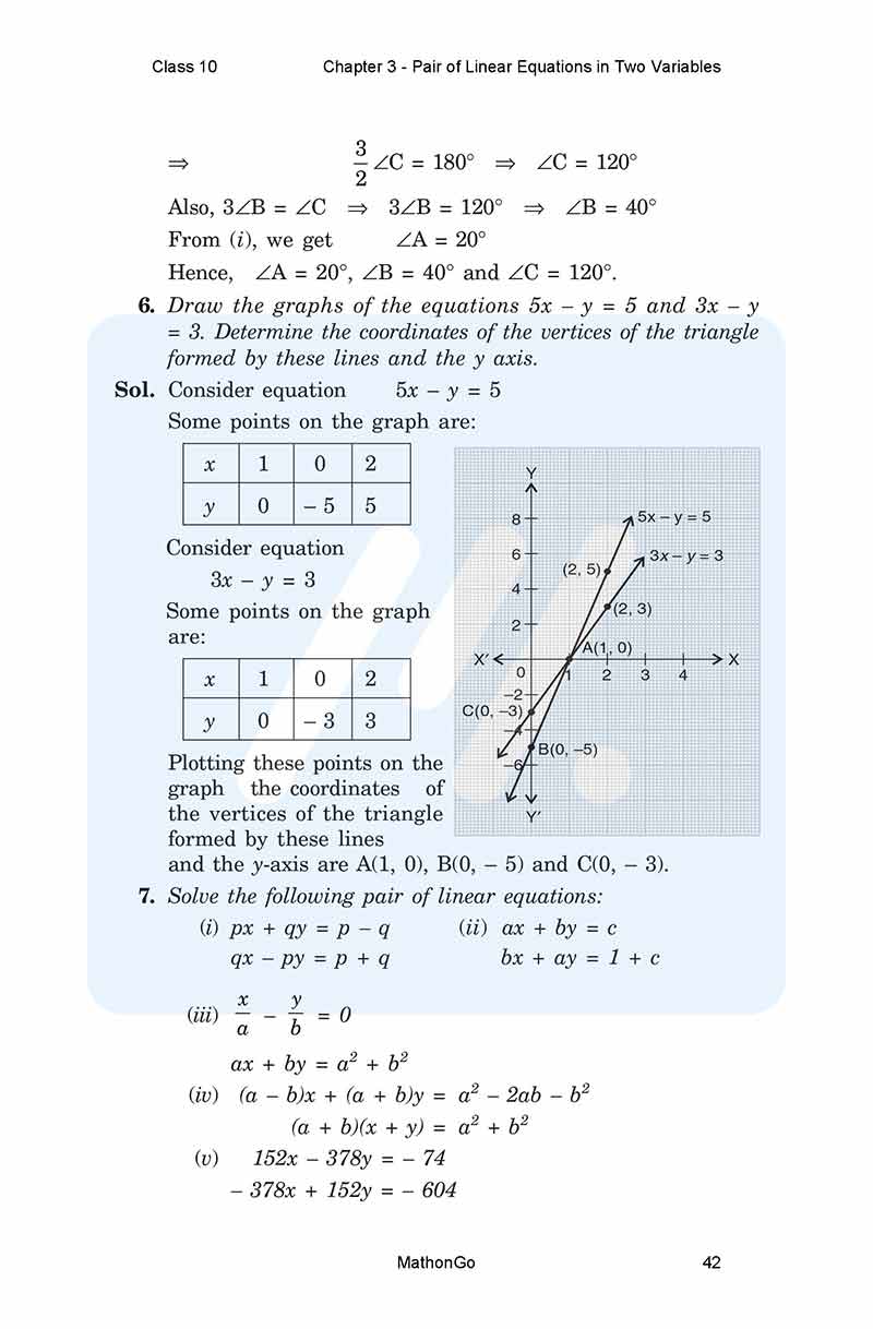 NCERT Solutions for Class 10 Maths Chapter 3 Exercise 3.6 – MathonGo