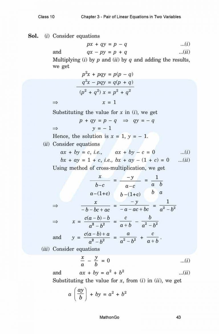 NCERT Solutions for Class 10 Maths Chapter 3 Exercise 3.6 – MathonGo