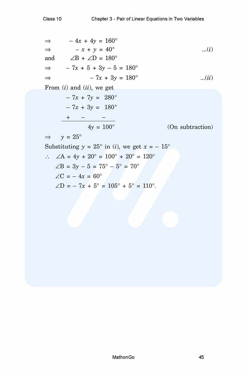 NCERT Solutions for Class 10 Maths Chapter 3 Exercise 3.6 – MathonGo