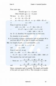 NCERT Solutions for Class 10 Maths Chapter 4 – Quadratic Equations – MathonGo