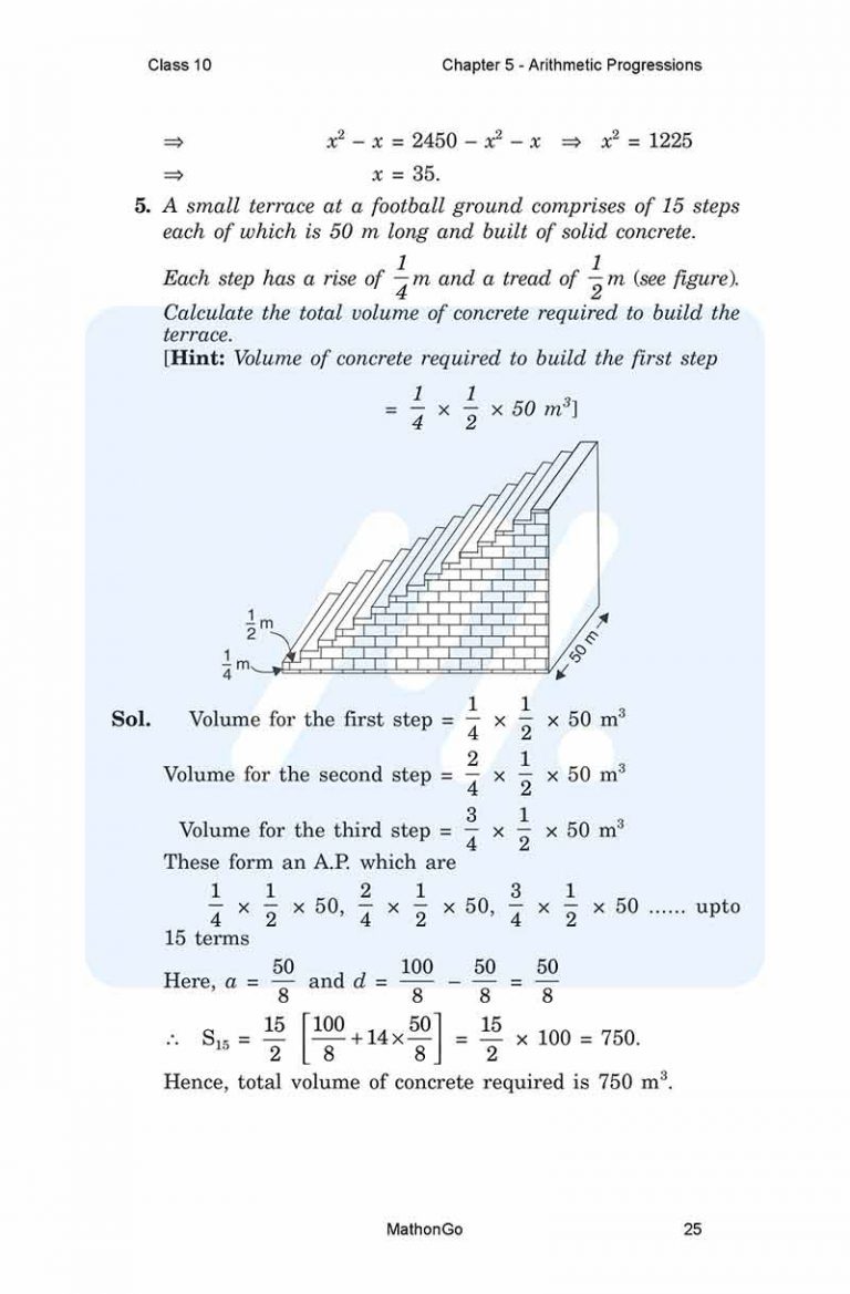 NCERT Solutions for Class 10 Maths Chapter 5 – Arithmetic Progressions ...