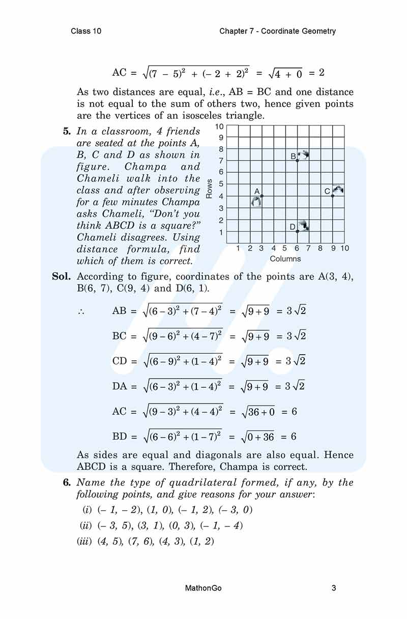 NCERT Solutions for Class 10 Maths Chapter 7 – Coordinate Geometry ...