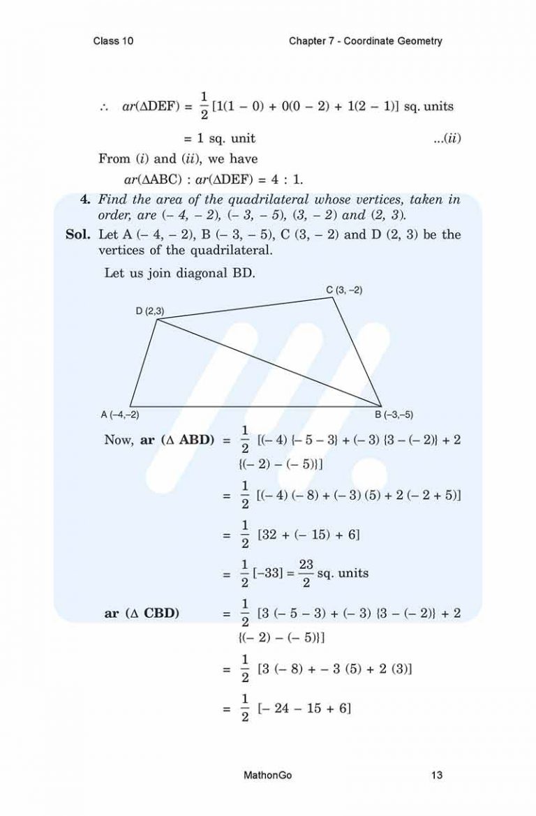 NCERT Solutions for Class 10 Maths Chapter 7 – Coordinate Geometry ...