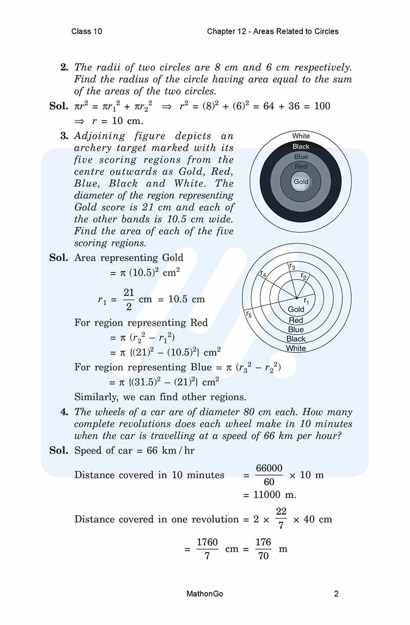 NCERT Solutions for Class 10 Maths Chapter 12 – Areas Related to ...