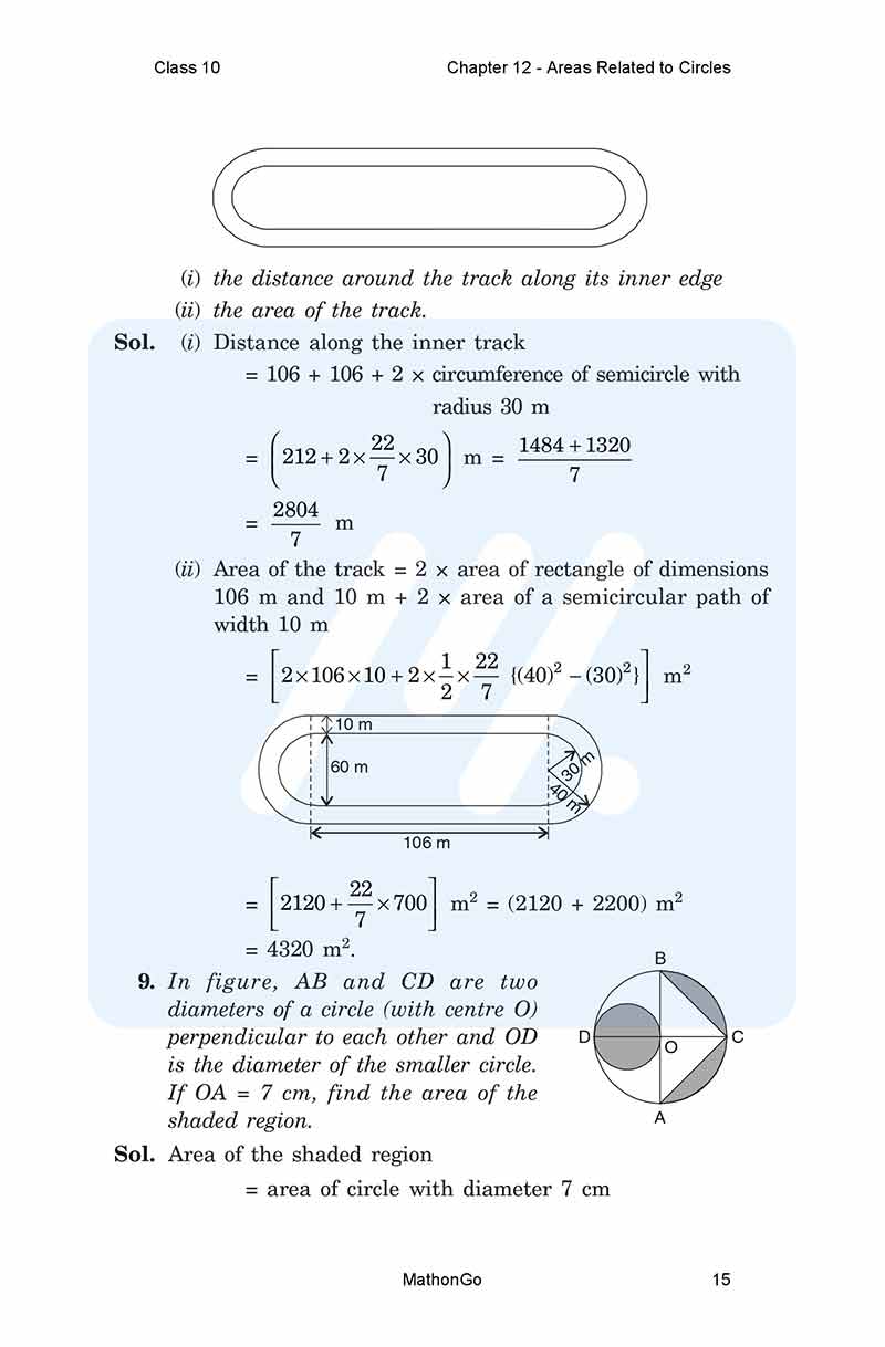 NCERT Solutions for Class 10 Maths Chapter 12 – Areas Related to ...