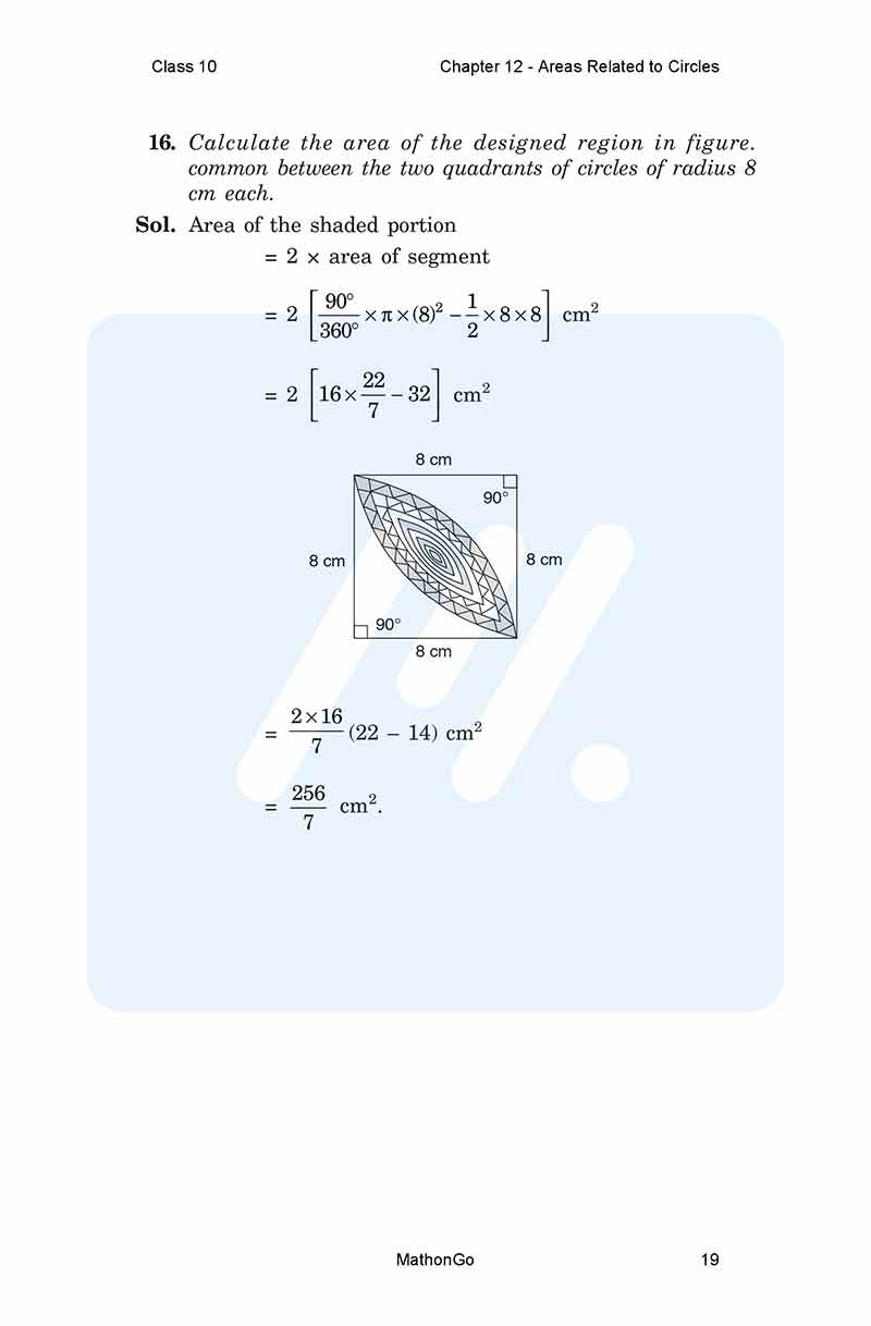 NCERT Solutions for Class 10 Maths Chapter 12 – Areas Related to ...
