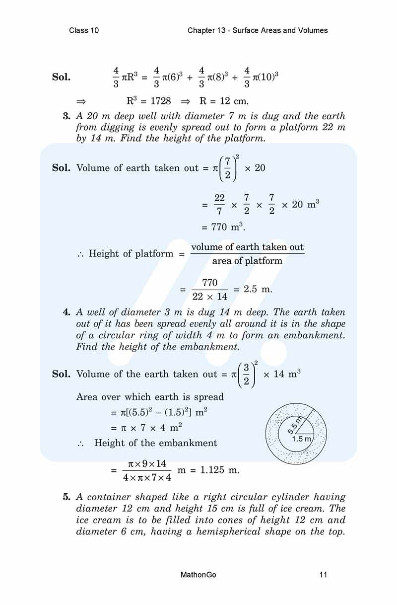 NCERT Solutions for Class 10 Maths Chapter 13 – Surface Areas and ...