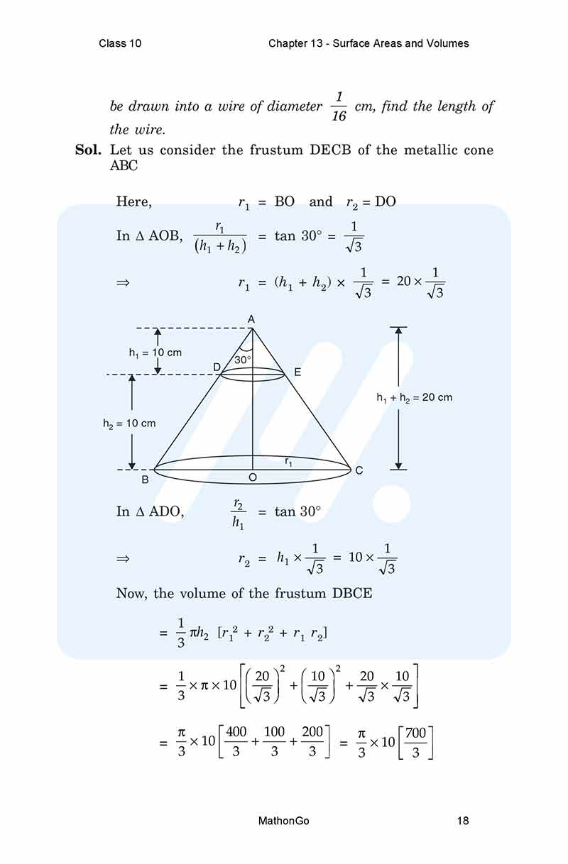 NCERT Solutions for Class 10 Maths Chapter 13 – Surface Areas and ...