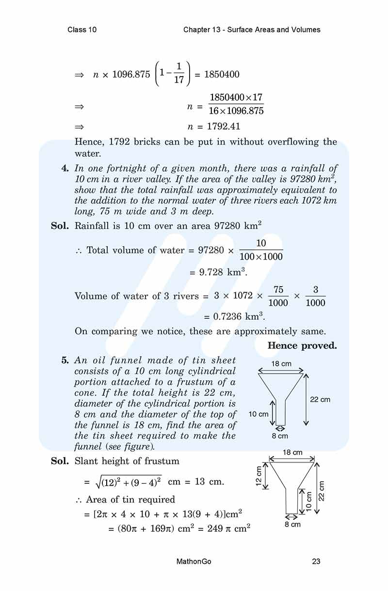 NCERT Solutions for Class 10 Maths Chapter 13 – Surface Areas and ...