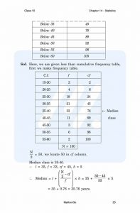 NCERT Solutions for Class 10 Maths Chapter 14 – Statistics – MathonGo