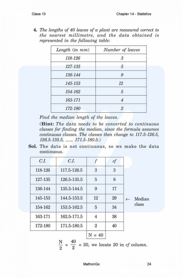 NCERT Solutions for Class 10 Maths Chapter 14 Exercise 14.3 – MathonGo
