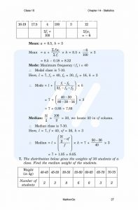 NCERT Solutions for Class 10 Maths Chapter 14 – Statistics – MathonGo