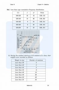 NCERT Solutions for Class 10 Maths Chapter 14 – Statistics – MathonGo