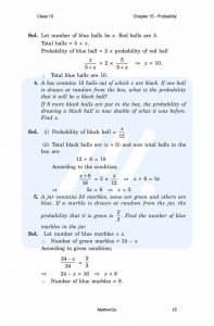 NCERT Solutions for Class 10 Maths Chapter 15 – Probability – MathonGo