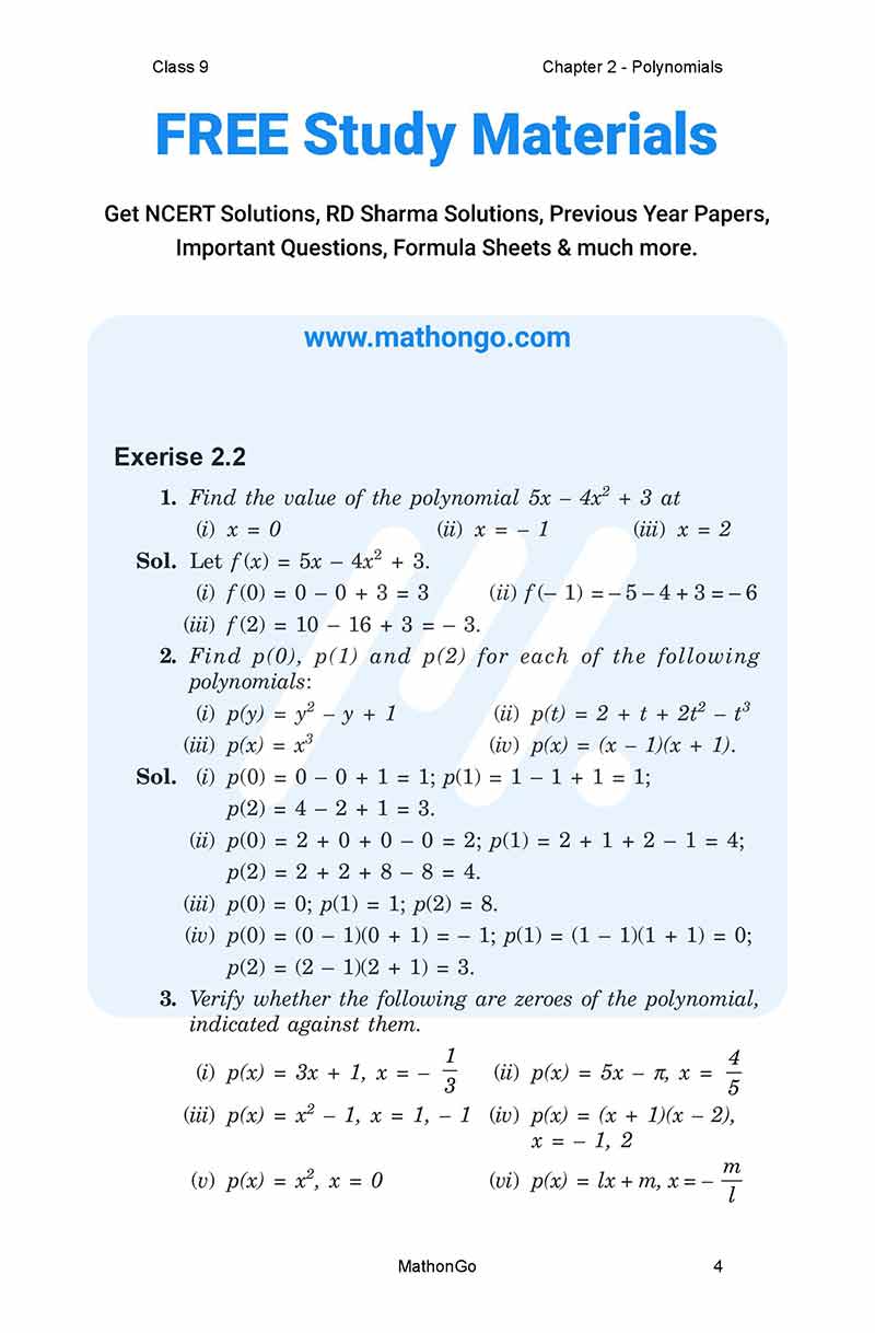 Worksheets For Ncert Class 9 Maths Solutions Chapter 1