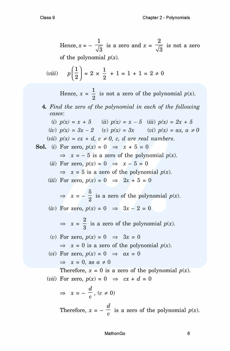 NCERT Solutions For Class 9 Maths Chapter 2 Exercise 2 2 MathonGo