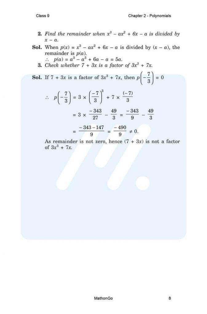 NCERT Solutions For Class 9 Maths Chapter 2 Exercise 2 3 MathonGo NCERT Solutions For Class 9 Maths Chapter 2 Exercise 2 3 MathonGo