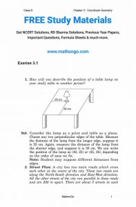 NCERT Solutions for Class 9 Maths Chapter 3 – Coordinate Geometry ...