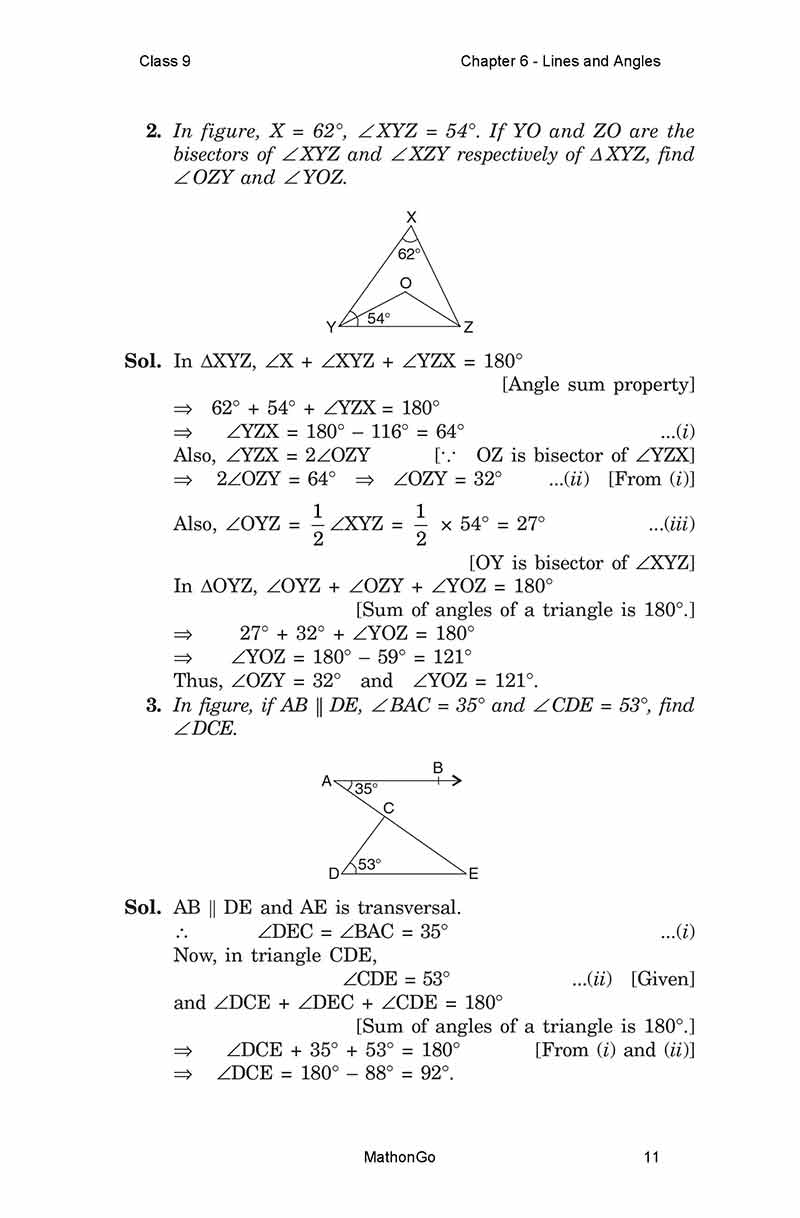 NCERT Solutions for Class 9 Maths Chapter 6 – Lines and Angles – MathonGo