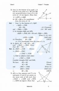 NCERT Solutions for Class 9 Maths Chapter 7 – Triangles – MathonGo