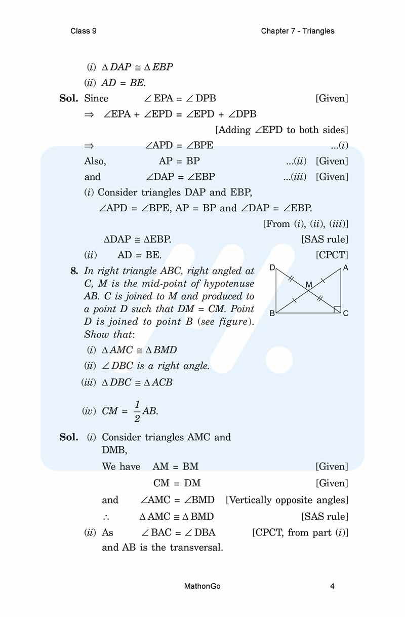 NCERT Solutions for Class 9 Maths Chapter 7 Exercise 7.1 – MathonGo