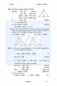 NCERT Solutions for Class 9 Maths Chapter 7 – Triangles – MathonGo
