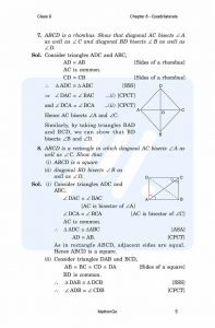 NCERT Solutions for Class 9 Maths Chapter 8 – Quadrilaterals – MathonGo