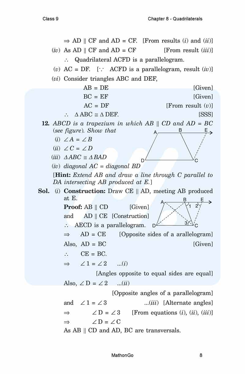 Ncert Solutions For Class 9 Maths Chapter 8 Exercise 8 1 Mathongo