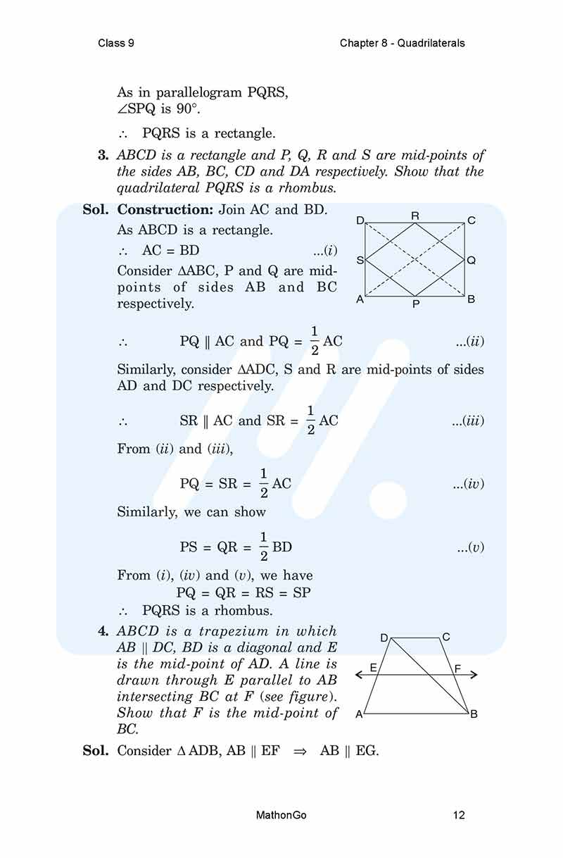 NCERT Solutions for Class 9 Maths Chapter 8 Exercise 8.2 – MathonGo