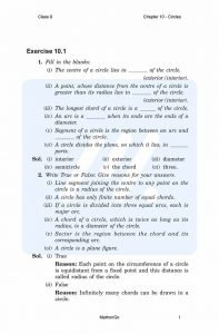 NCERT Solutions for Class 9 Maths Chapter 10 Exercise 10.1 – MathonGo