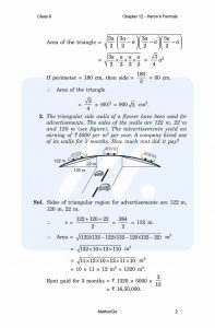 NCERT Solutions for Class 9 Maths Chapter 12 – Heron’s Formula – MathonGo