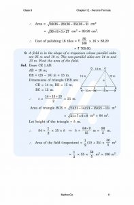 NCERT Solutions for Class 9 Maths Chapter 12 – Heron’s Formula – MathonGo