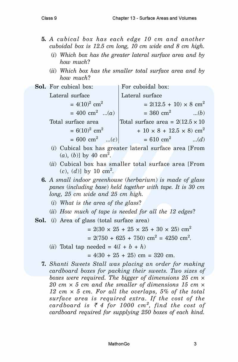NCERT Solutions For Class 9 Maths Chapter 13 Exercise 13 1 MathonGo