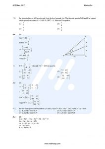 JEE Main 2017 Previous Year Question Paper with Answer Keys – MathonGo