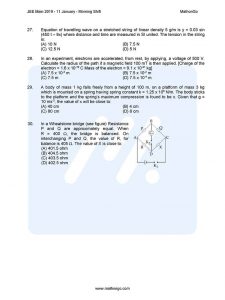 JEE Main 2019 Question Paper with Answer Keys (11th Jan – Morning ...