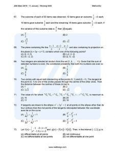 JEE Main 2019 Question Paper with Answer Keys (11th Jan – Morning) – MathonGo