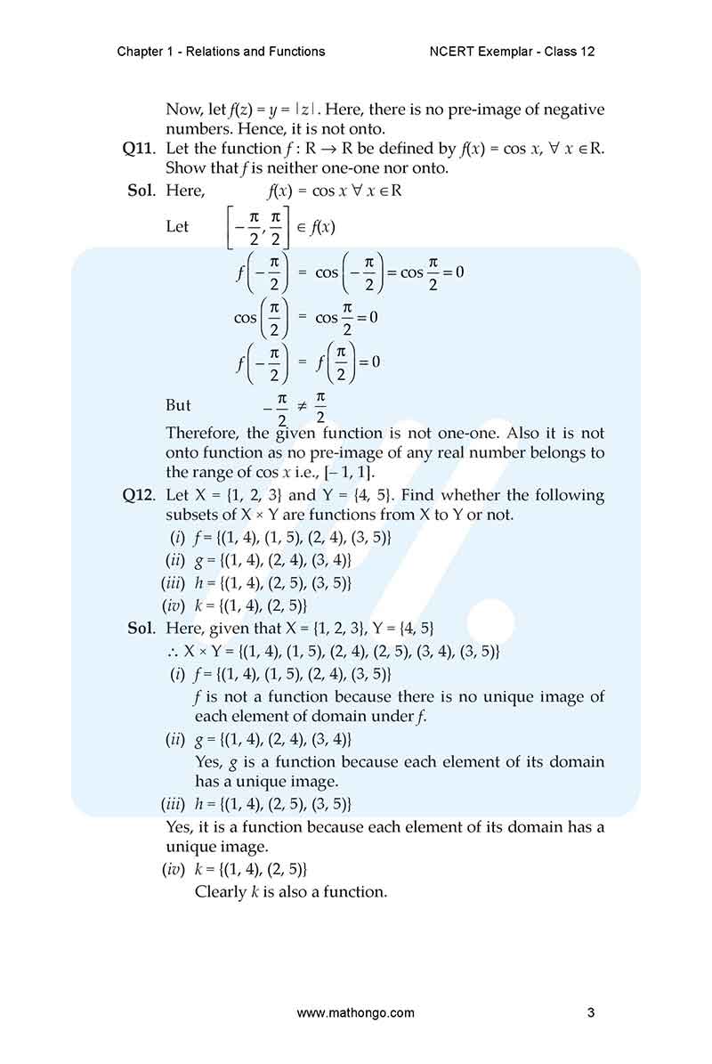 NCERT Exemplar for Class 12 Maths Chapter 1 – MathonGo