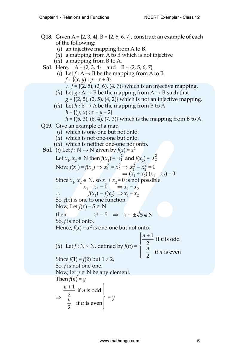 NCERT Exemplar for Class 12 Maths Chapter 1 – MathonGo