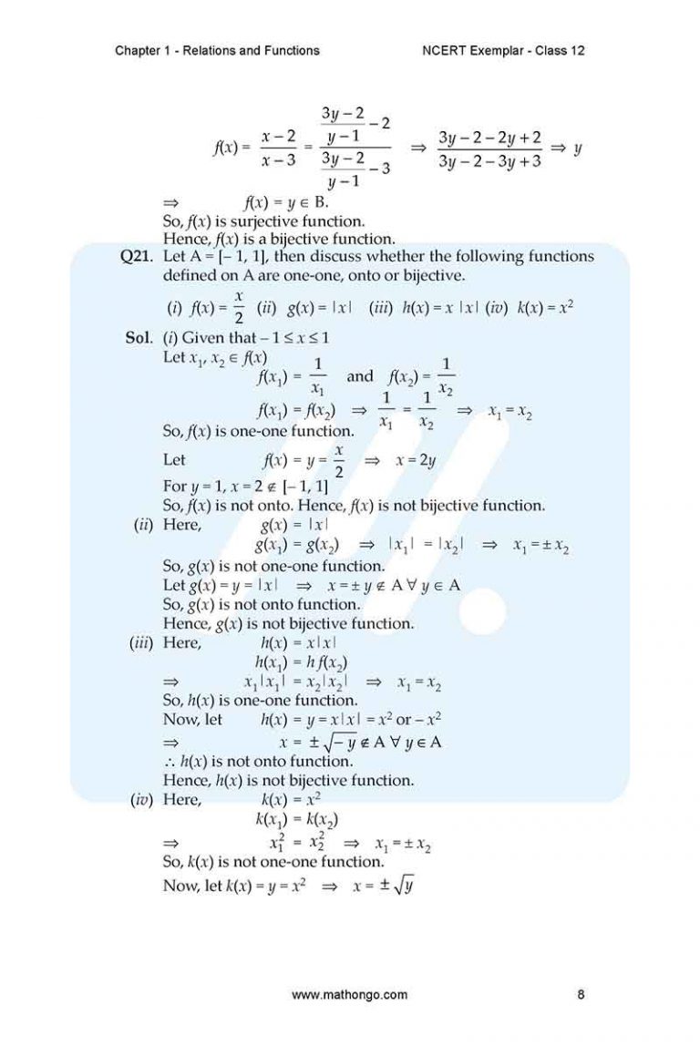 NCERT Exemplar for Class 12 Maths Chapter 1 – MathonGo