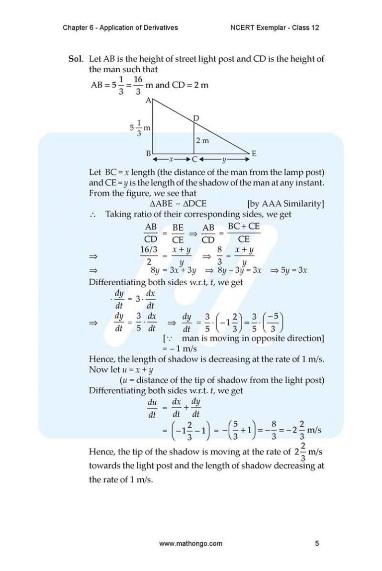 NCERT Exemplar for Class 12 Maths Chapter 6 – MathonGo